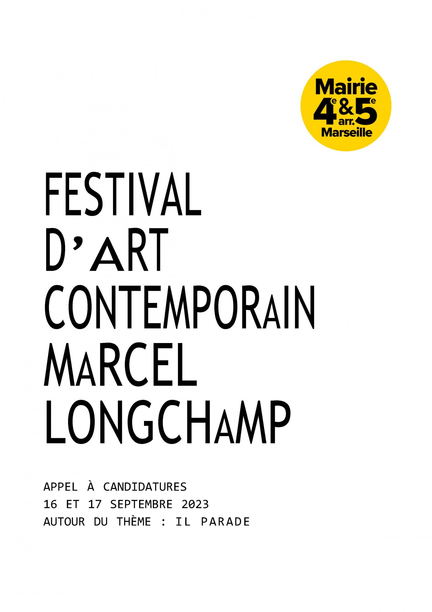 PAC · Provence Art Contemporain – Festival Marcel Longchamp 2023 - Il ...